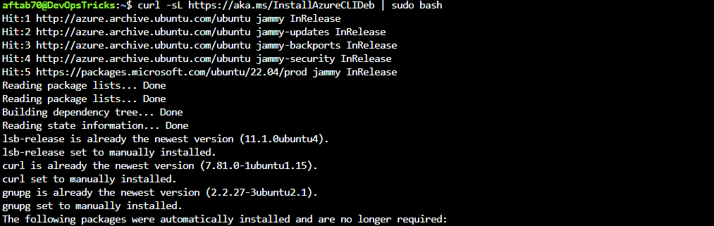 Installing Azure Cli On Ubuntu 2204 Lts Devops Tricks